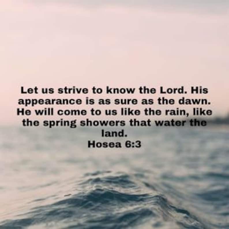 Bible Verses Hosea 6:3 - Etsy