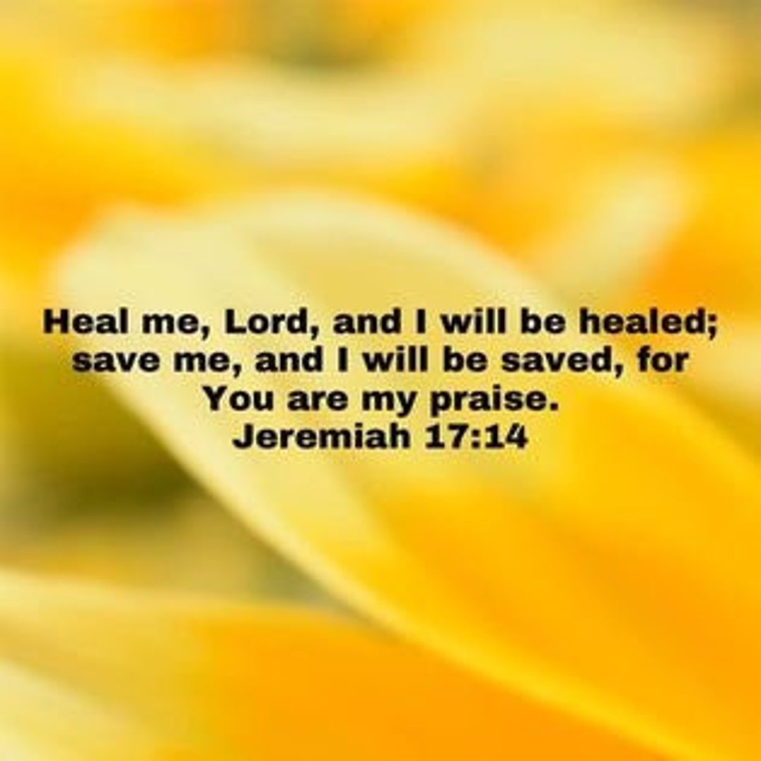 Bible Verse Jeremiah 17:14 - Etsy