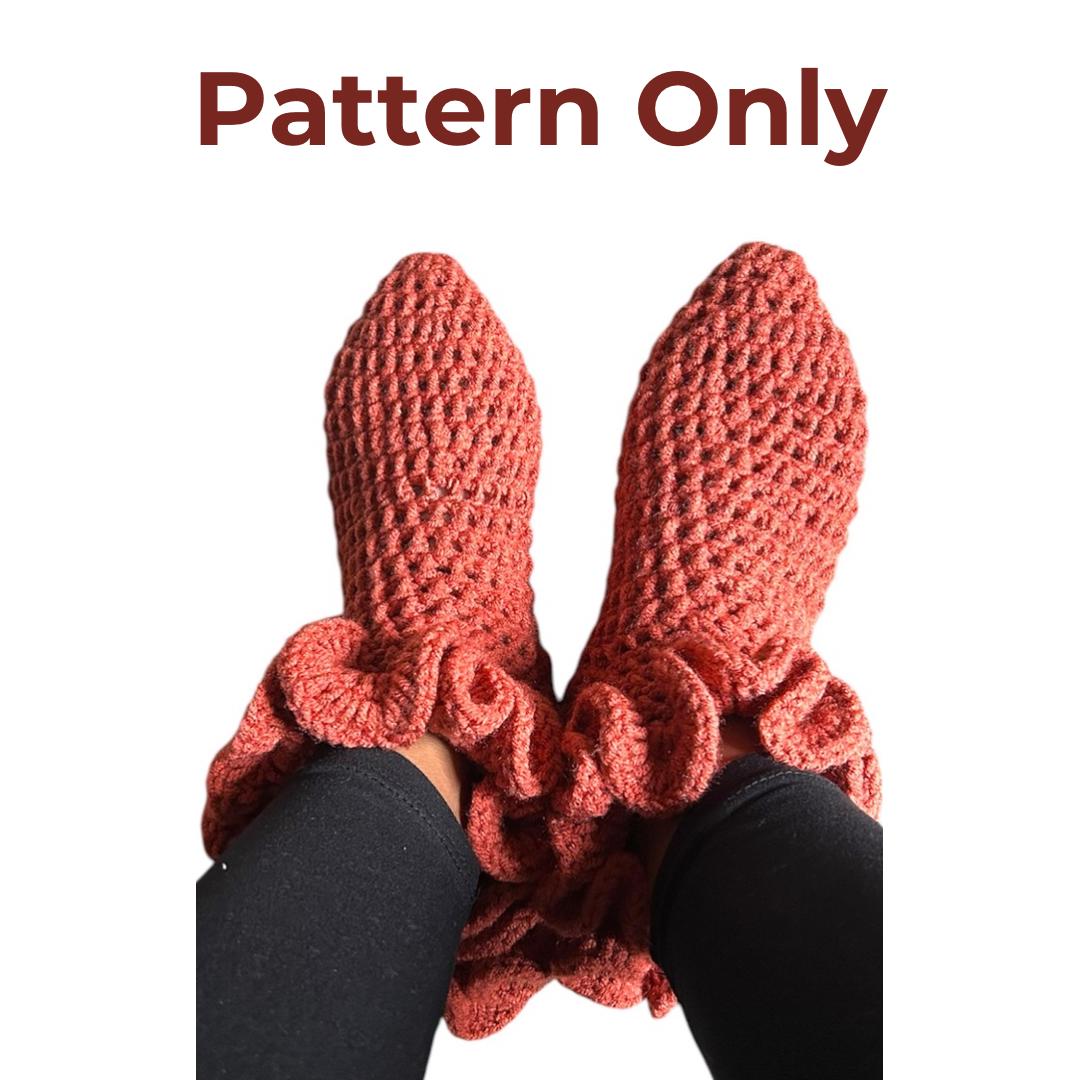 Crochet Ruffle Footies Pattern | Easy Crochet Socks (PDF Pattern) - Etsy