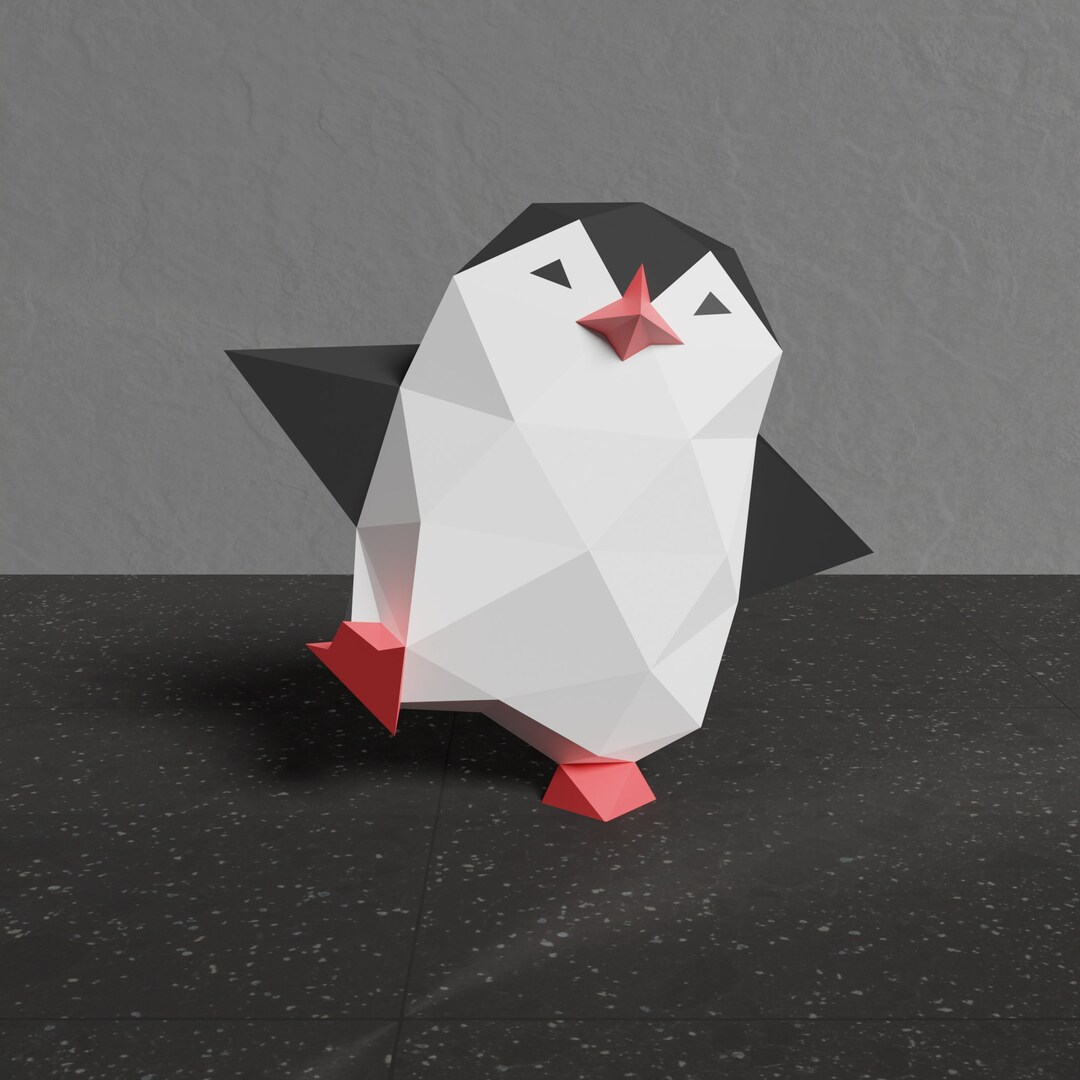 Dancing Penguen Papercraft Template, Make Your Own Cute Penguen via ...