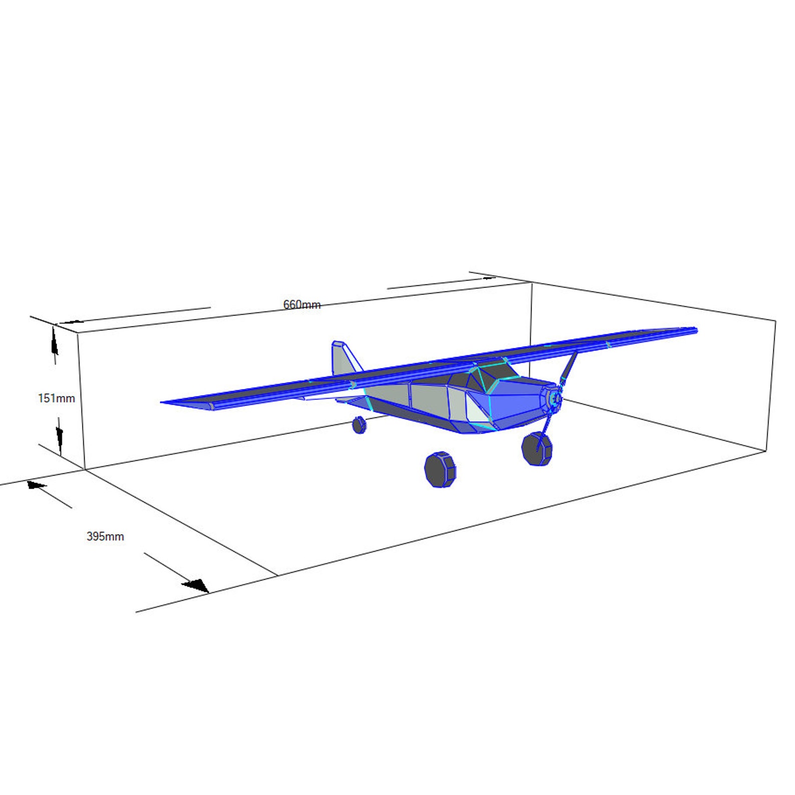Plane Papercraft Template, Tail Drager/bush Plane 3d Model , Abstract ...