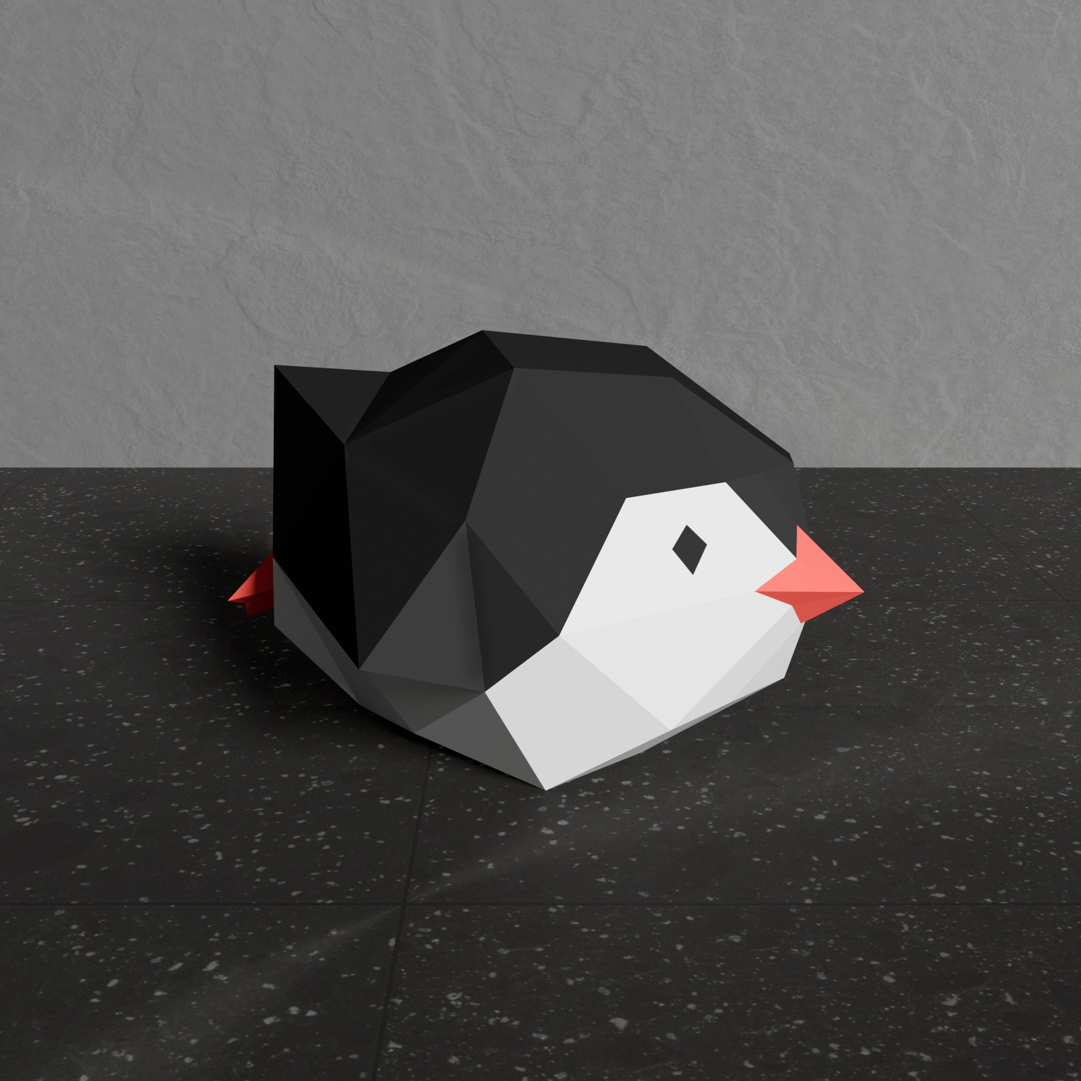 Sliding Penguen Papercraft Template, Make Your Own Cute Penguen via ...
