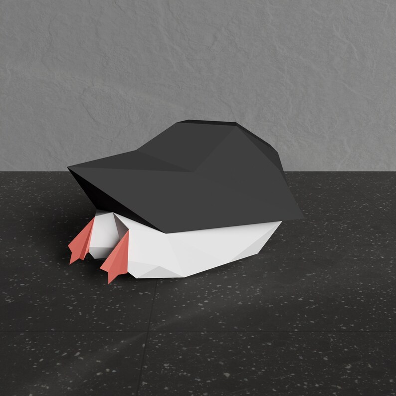 Sliding Penguen Papercraft Template, Make Your Own Cute Penguen via ...
