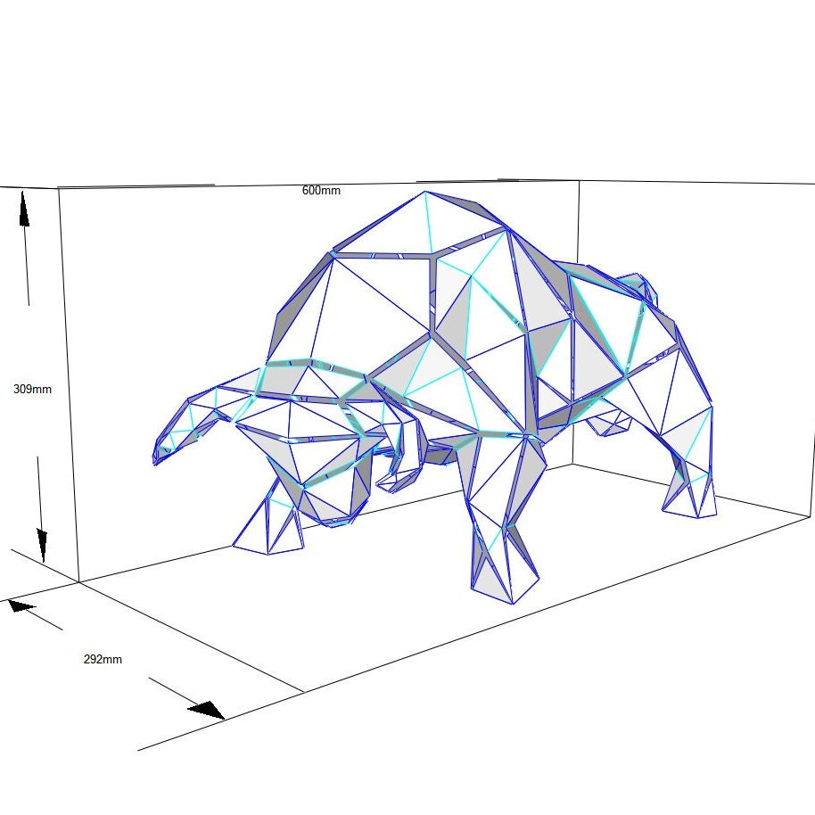 Bull Papercraft Template, 3d Low Poly Bull Papercraft, Make It With ...