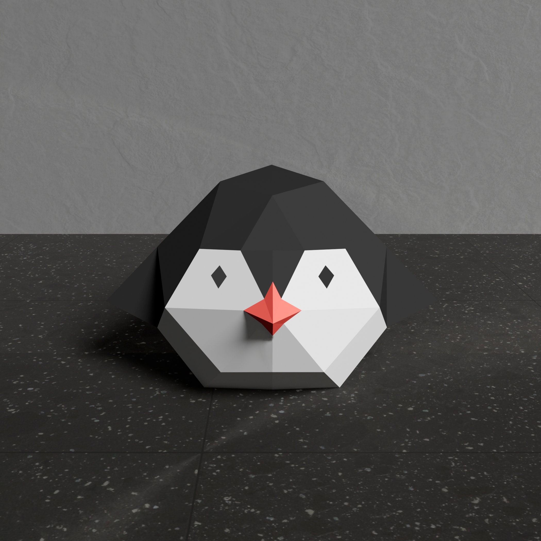 Sliding Penguen Papercraft Template, Make Your Own Cute Penguen via ...