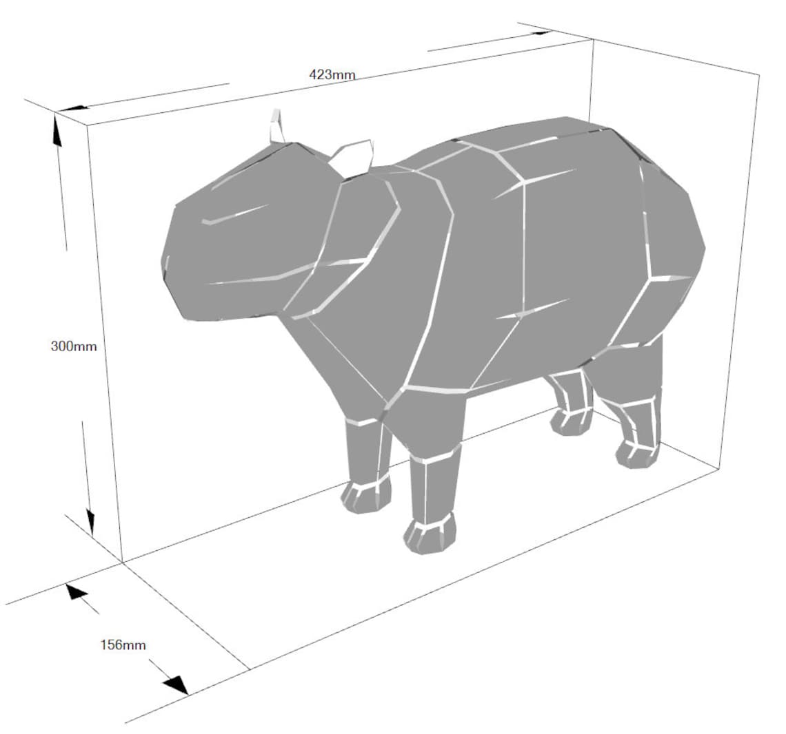 Capybara Papercraft Template, Low Poly 3D Model (SVG, DXF, PDF) - Etsy