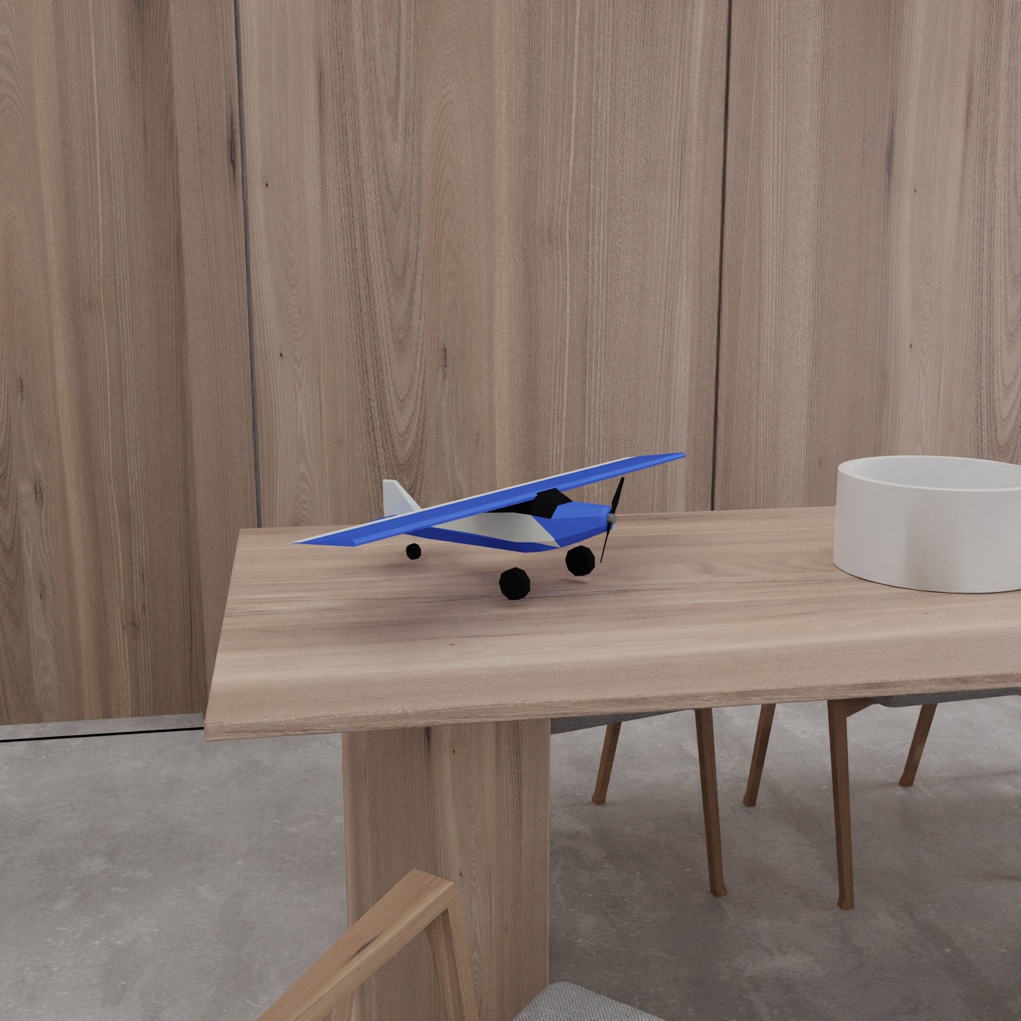 Plane Papercraft Template, Tail Drager/bush Plane 3d Model , Abstract ...