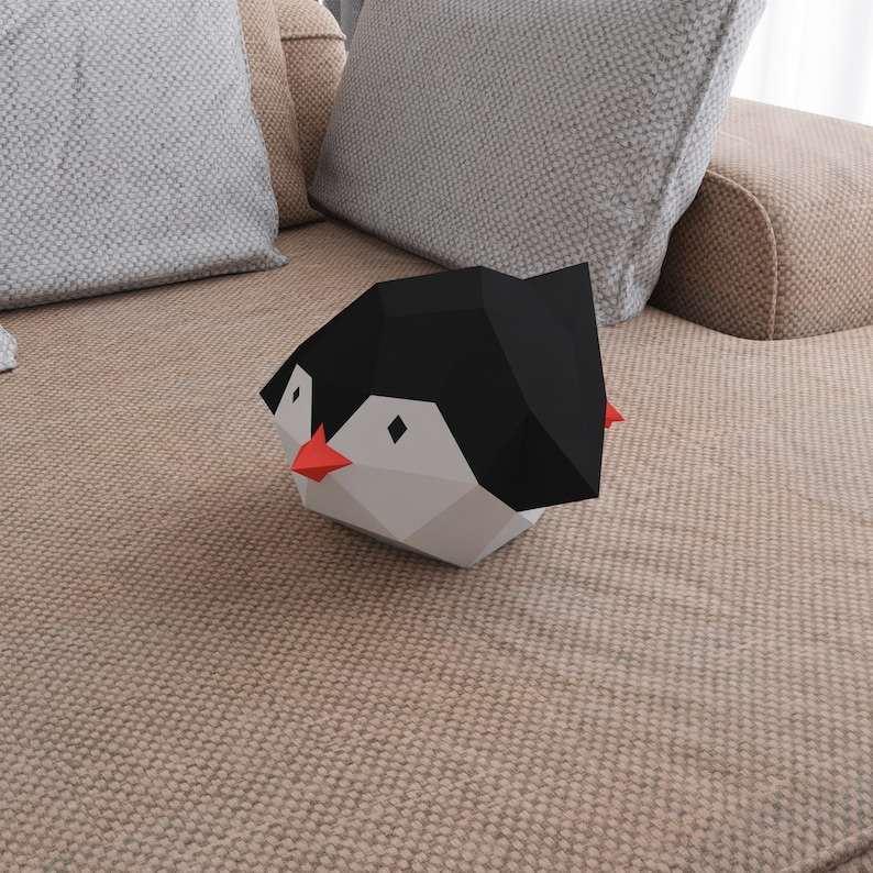 Sliding Penguen Papercraft Template, Make Your Own Cute Penguen via ...