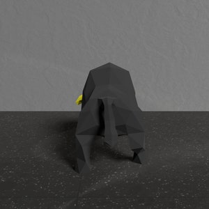 Plantilla de papercraft de toro, papercraft de toro de baja poli 3d ...