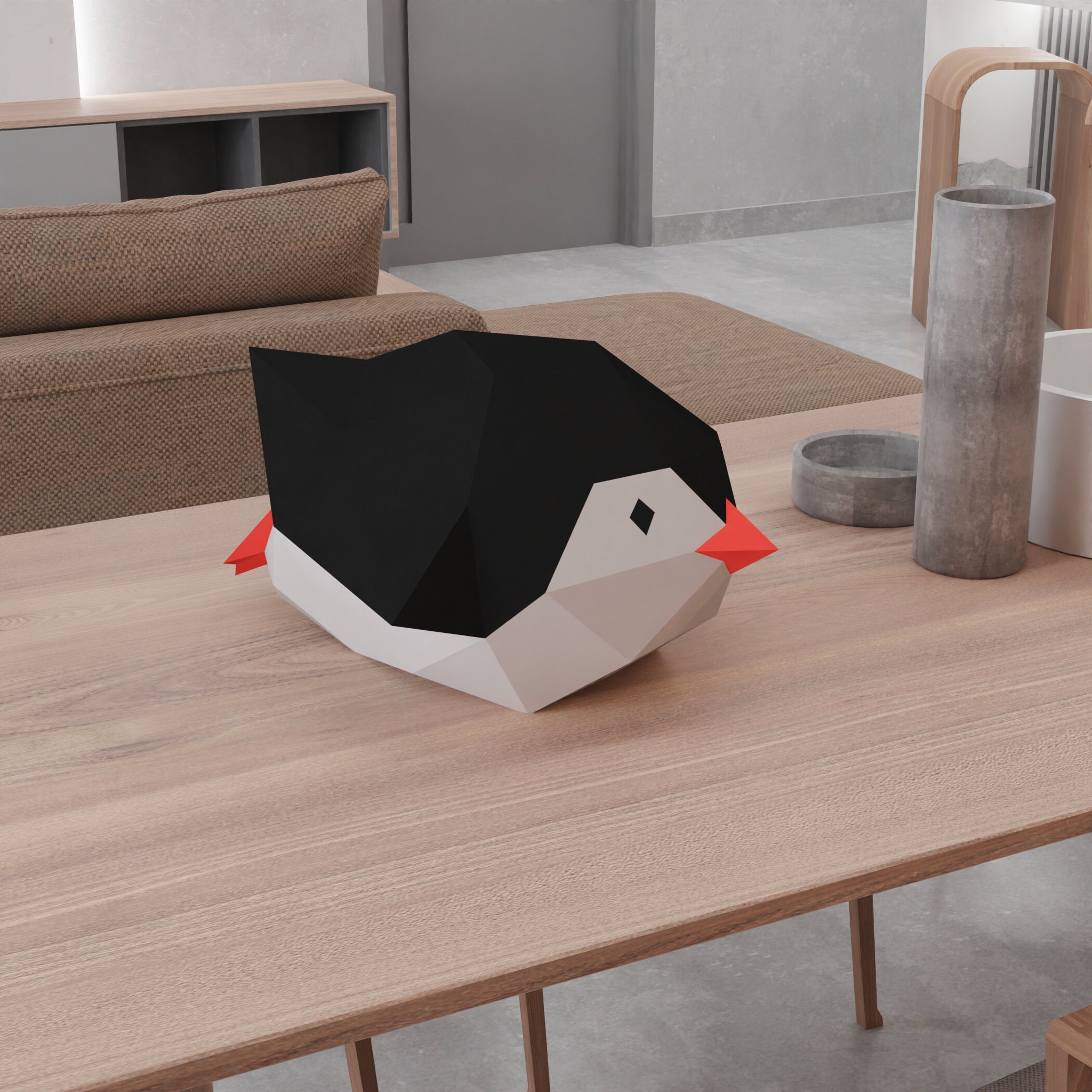 Sliding Penguen Papercraft Template, Make Your Own Cute Penguen via ...