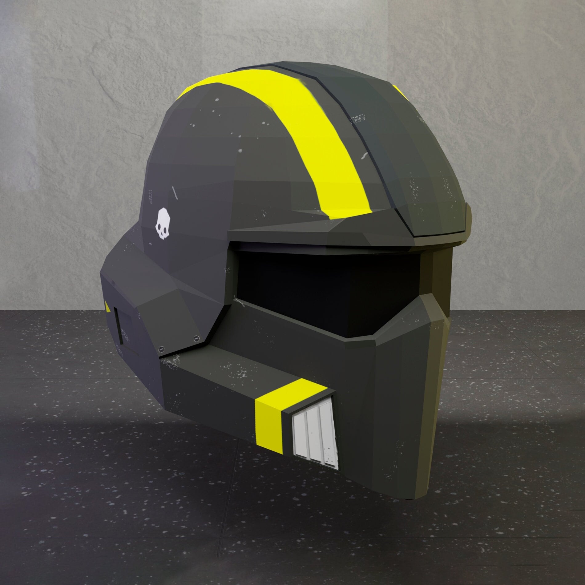Helldivers 2 Tactical Helmet B-01 Papercraft Template, Gray Helmet From ...