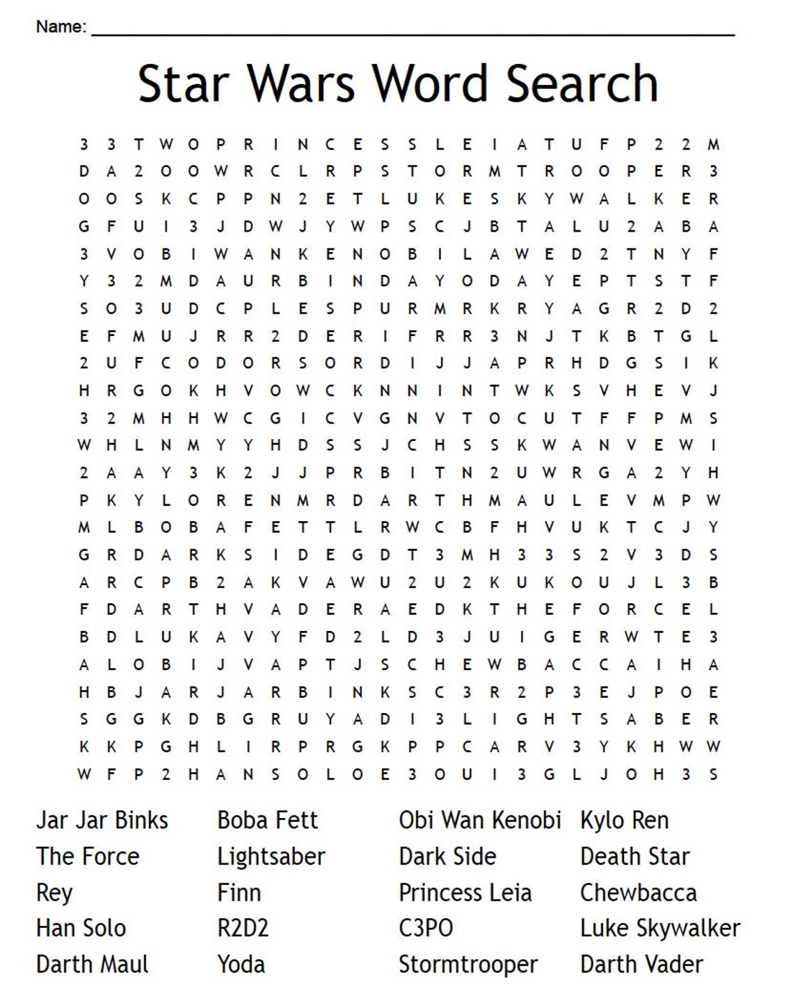 Movie Theme Word Search With Answers | Printable Puzzle Games | Games ...