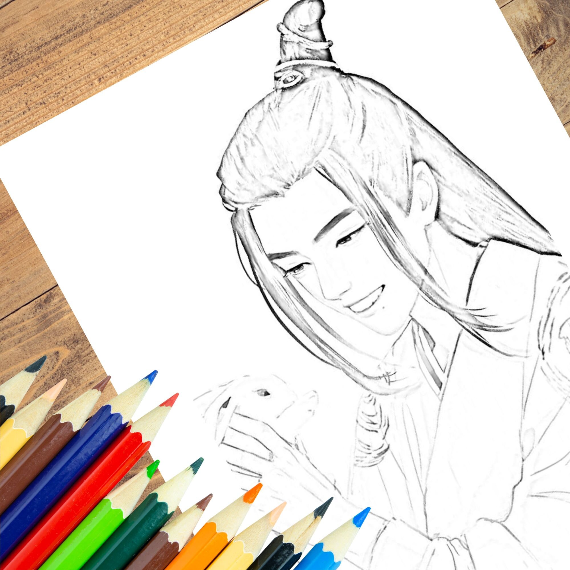 The Untamed Coloring Book Pages | Xiao Zhan and Wang Yibo Fanart and ...