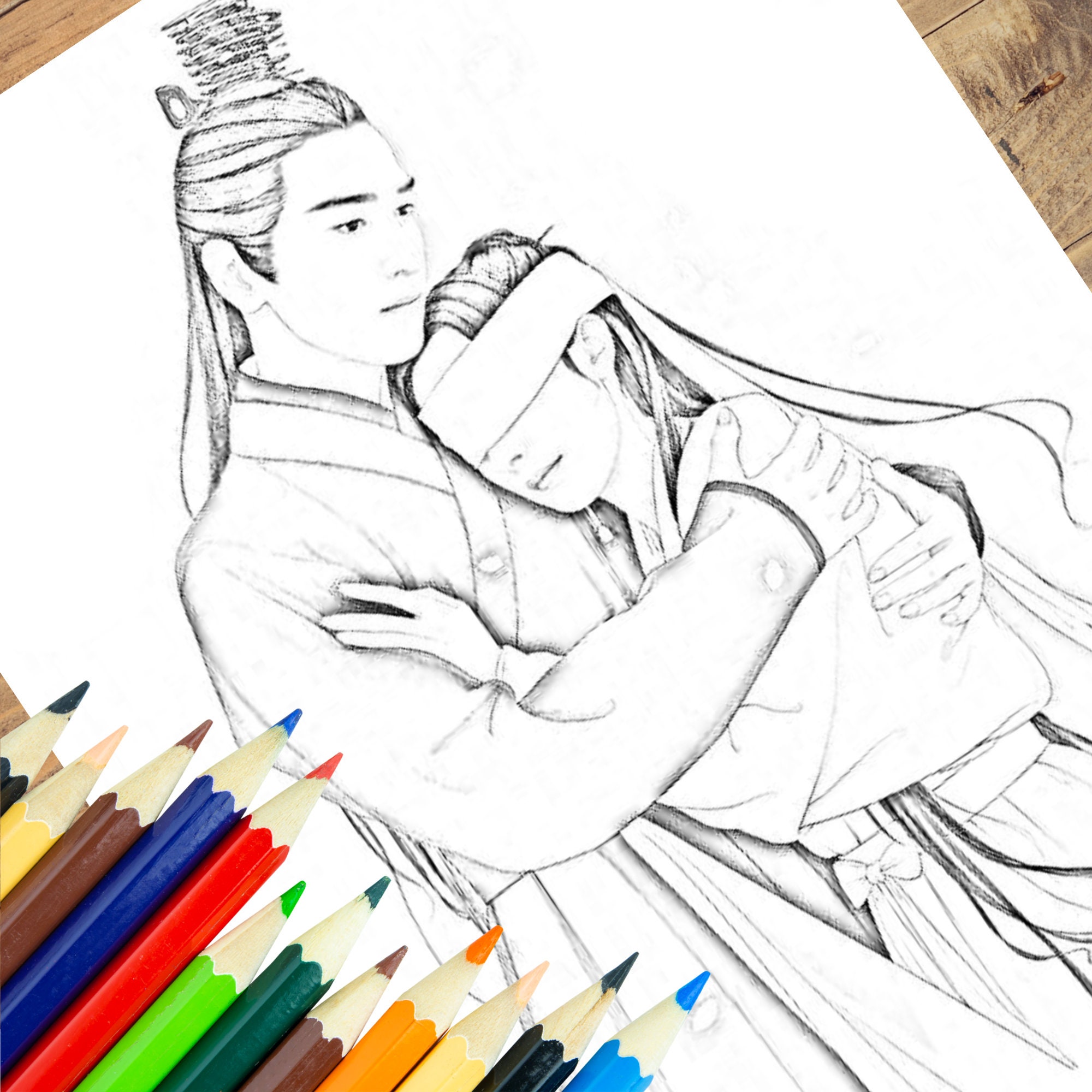 Eternal Love of Dream Coloring Book Pages| Three Lives Three Worlds L ...