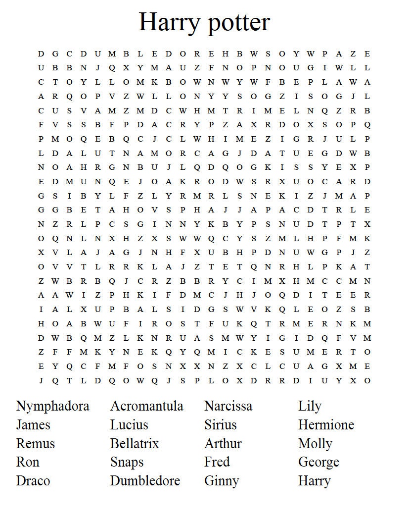 Movie Theme Word Search With Answers | Printable Puzzle Games | Games ...