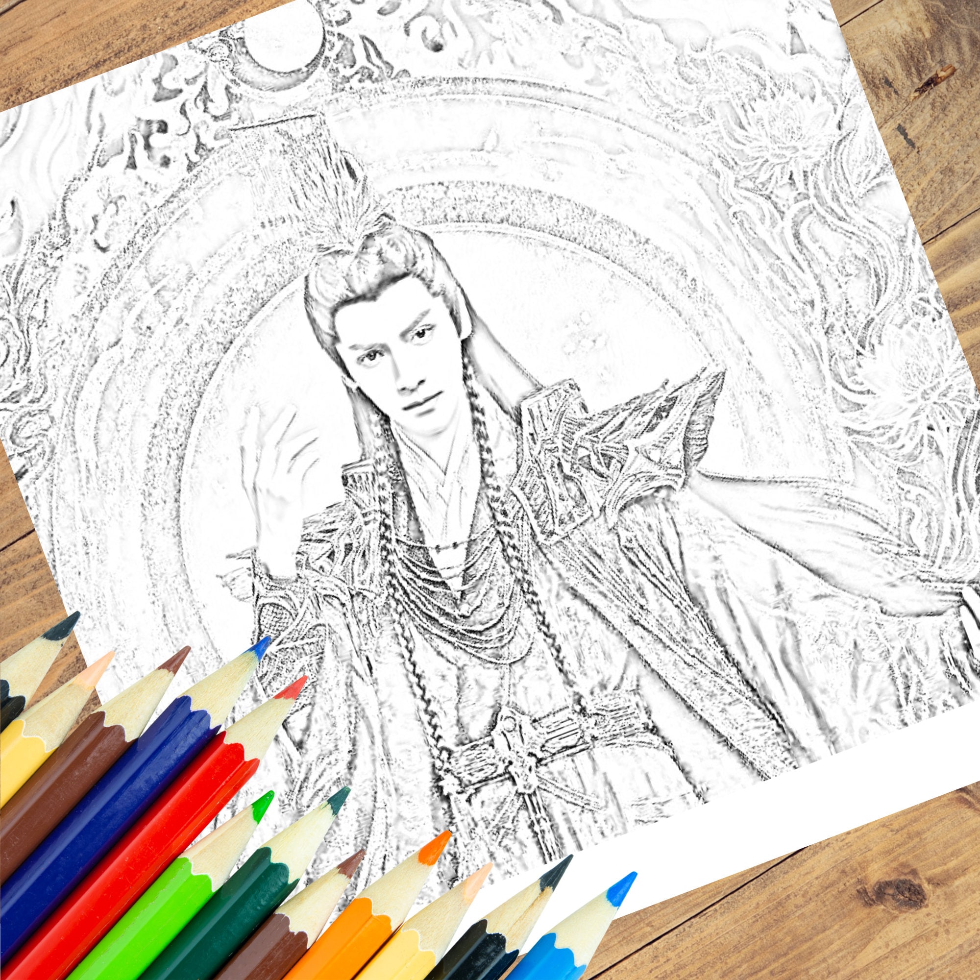Till the End of the Moon Coloring Book Pages | Luo Yunxi and Bai Lu ...