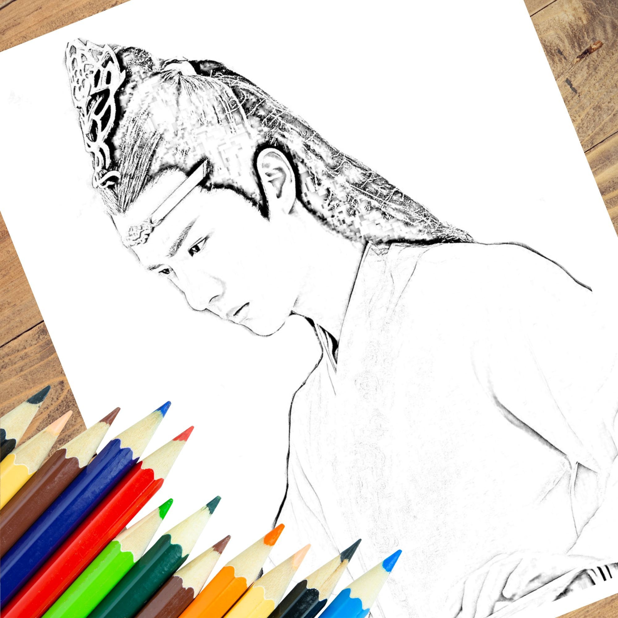 The Untamed Coloring Book Pages | Xiao Zhan and Wang Yibo Fanart and ...