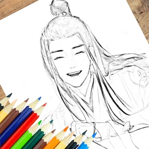 The Untamed Coloring Book Pages | Xiao Zhan and Wang Yibo Fanart and ...