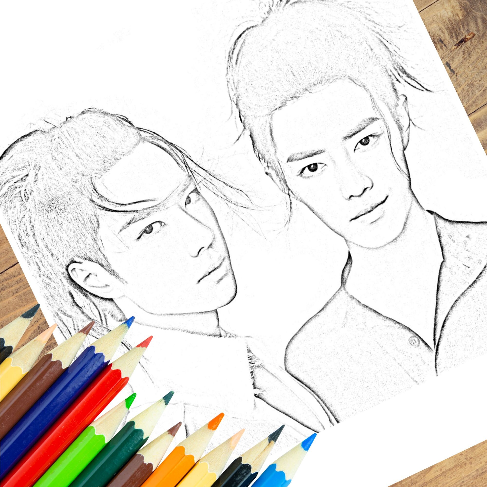 The Untamed Coloring Book Pages Xiao Zhan and Wang Yibo Fanart and ...