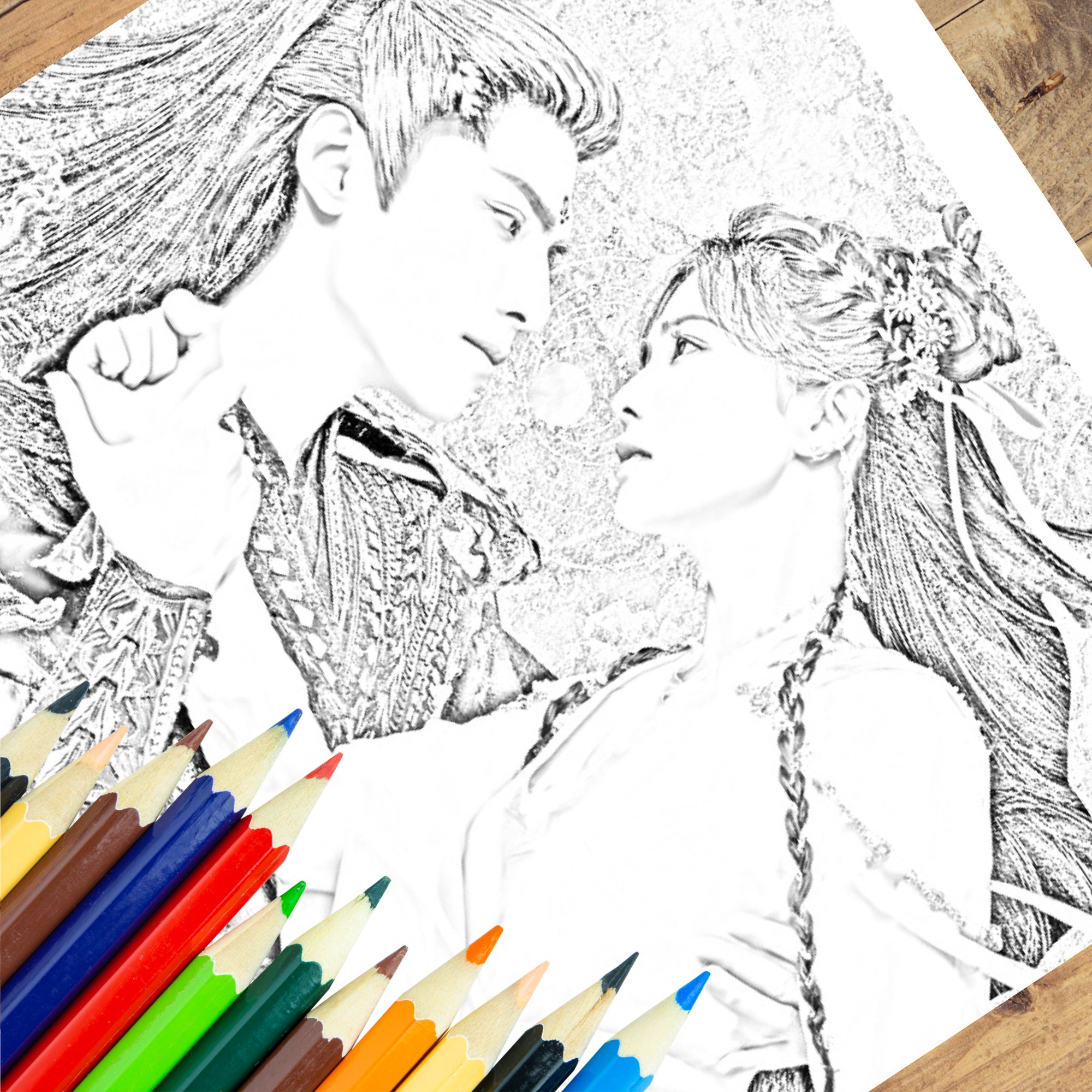 Till the End of the Moon Coloring Book Pages | Luo Yunxi and Bai Lu ...