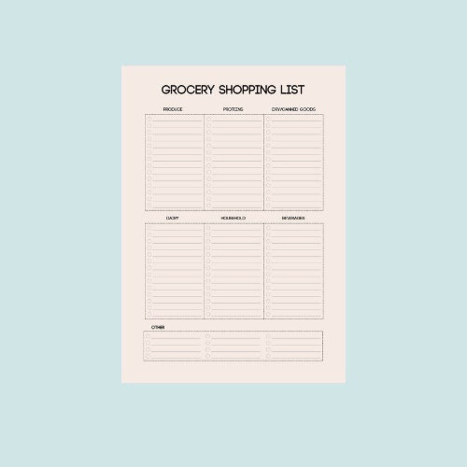 EDITABLE Grocery List for Meal Plan, Grocery Planning Template, Blank ...