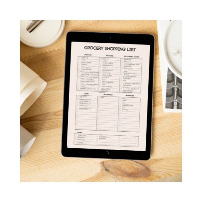 EDITABLE Grocery List for Meal Plan, Grocery Planning Template, Blank ...