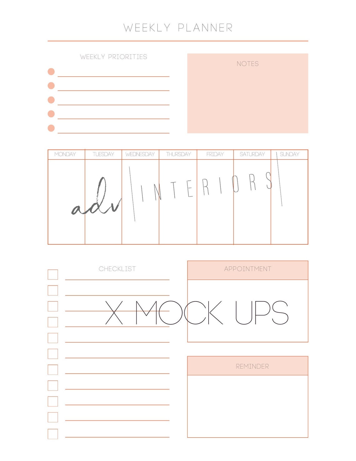 Weekly Planner ,printable Tracker, Bill and Expense Tracker, Finance ...