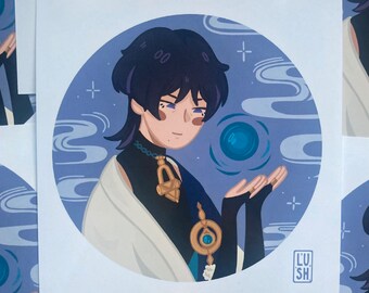 Genshin Impact Childe and Scaramouche Chiscara Art Print - Etsy