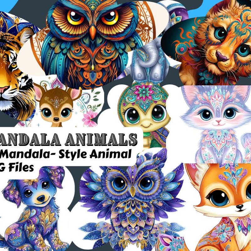 Animal Mandala Svg - Etsy