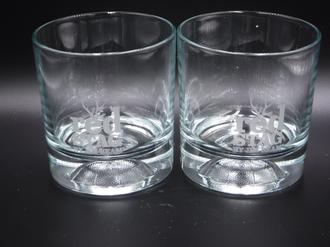 Jim Beam Red Stag Basketball Rock Glass Set of 2 - Etsy