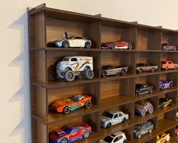 Wooden matchbox car holder store