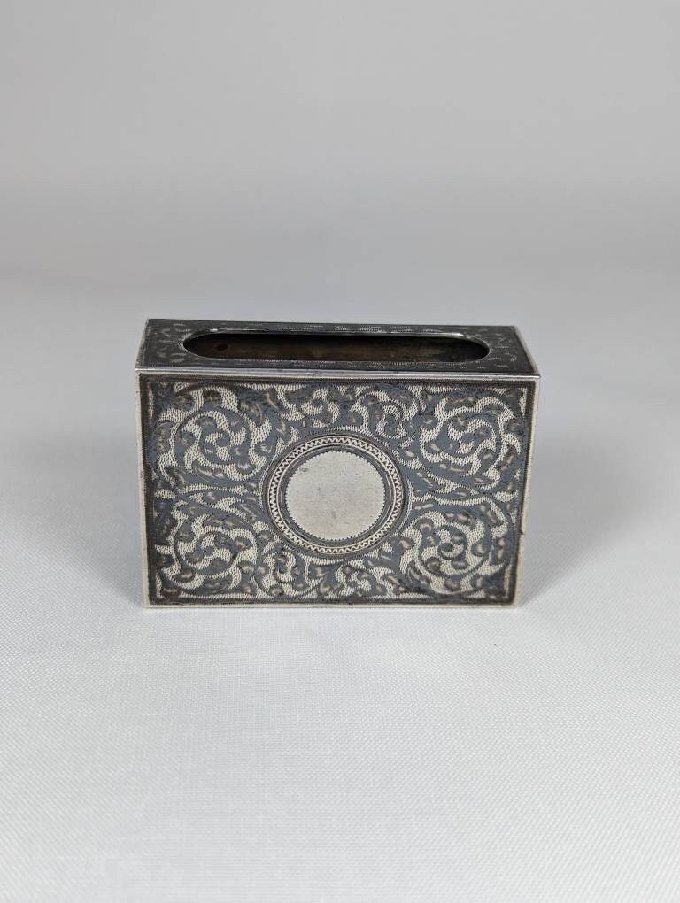 Antique Russian Silver Niello troika Matchbox Cover, C.1899 1908 by ...