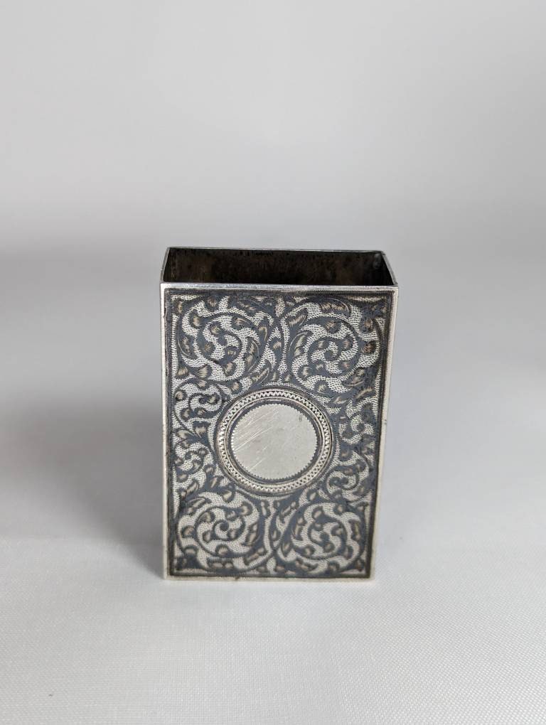 Antique Russian Silver Niello troika Matchbox Cover, C.1899 1908 by ...
