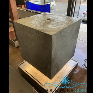 Modern Floating Cube Water Feature - Customizable Indoor/outdoor ...