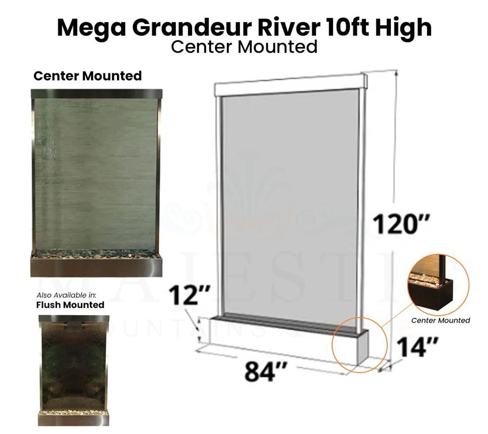 Luxury Mega Grandeur River Floor Fountain - Indoor Cascading Water ...