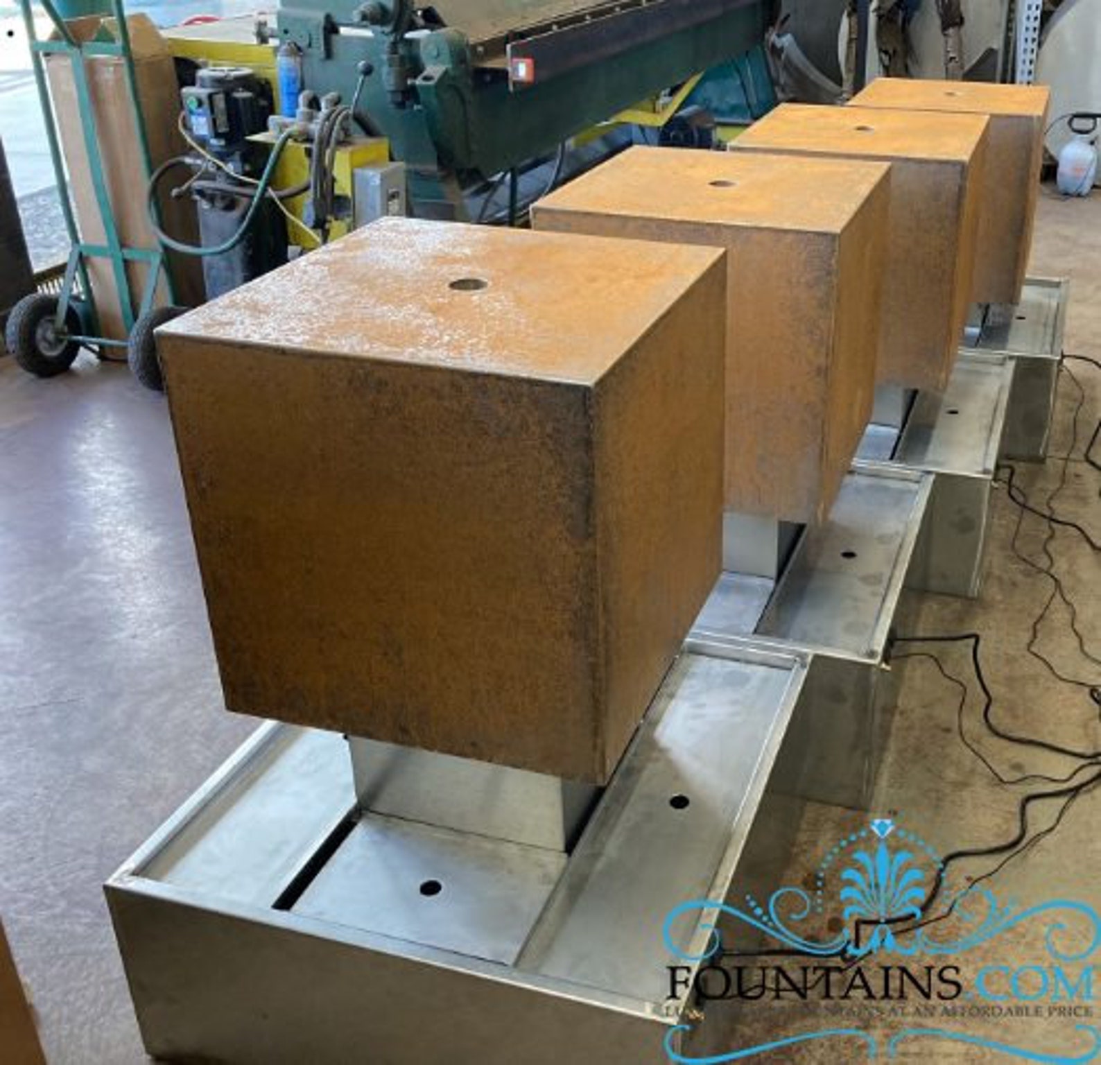 Triple Floating Cube Water Feature Fountain Indoor Water Fountain ...