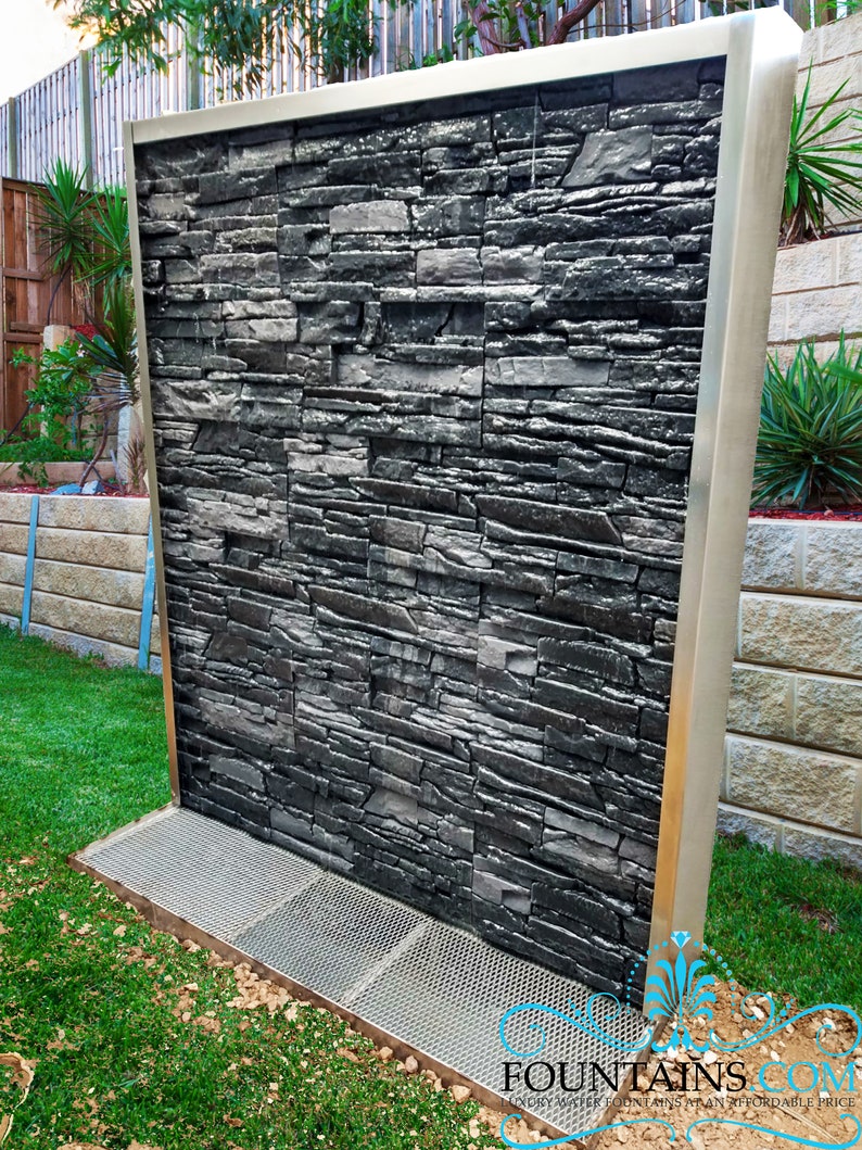 Rustic Faux Brick Water Wall Fountain – Indoor Outdoor Custom Water ...