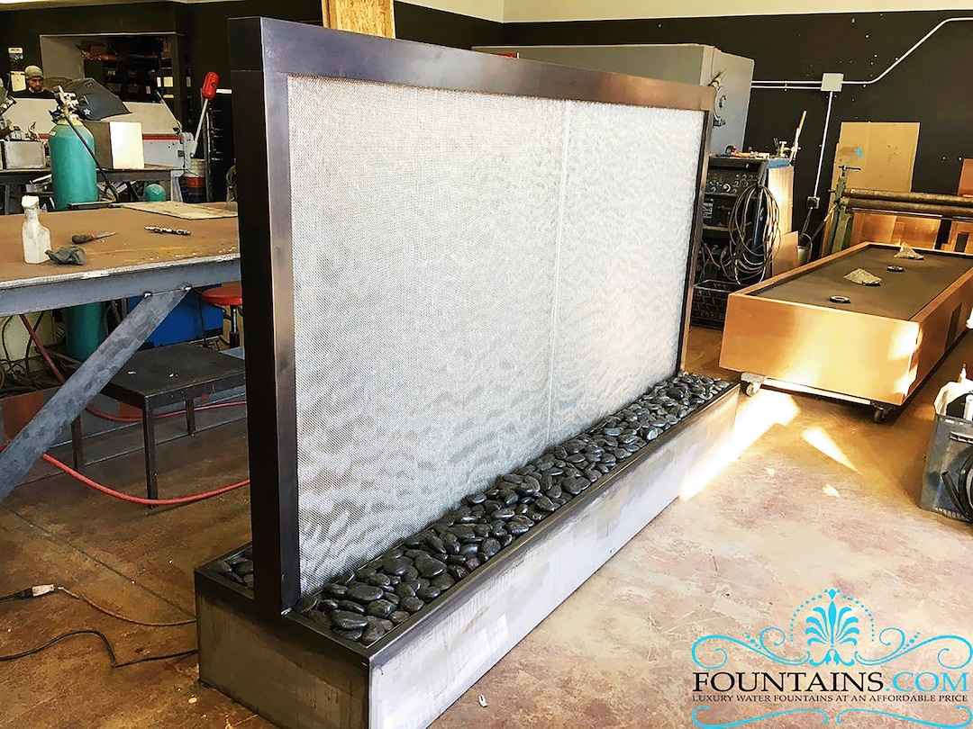Buy Stainless Steel Mesh Water Wall Fountain - Modern Indoor Outdoor ...