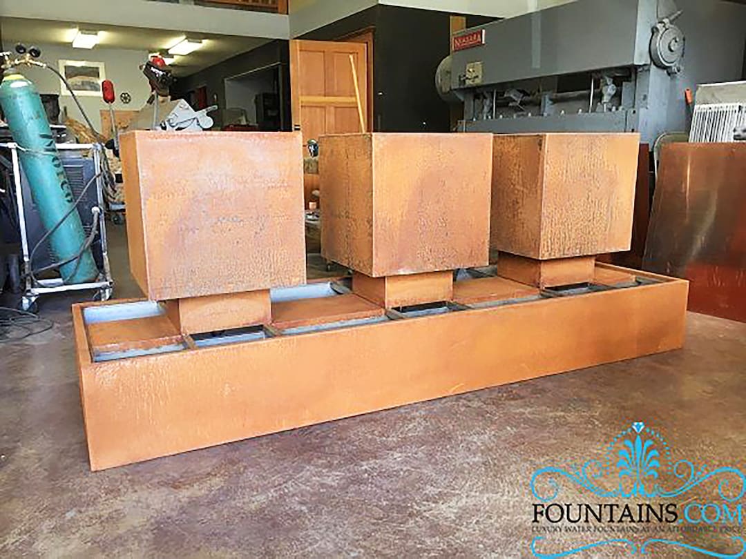 Triple Floating Cube Water Feature Fountain Indoor Water Fountain ...