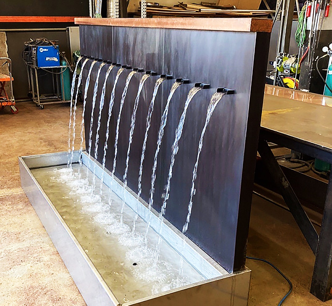 Copper Water Fountain – Indoor & Outdoor Multi Scupper Water Feature - Etsy