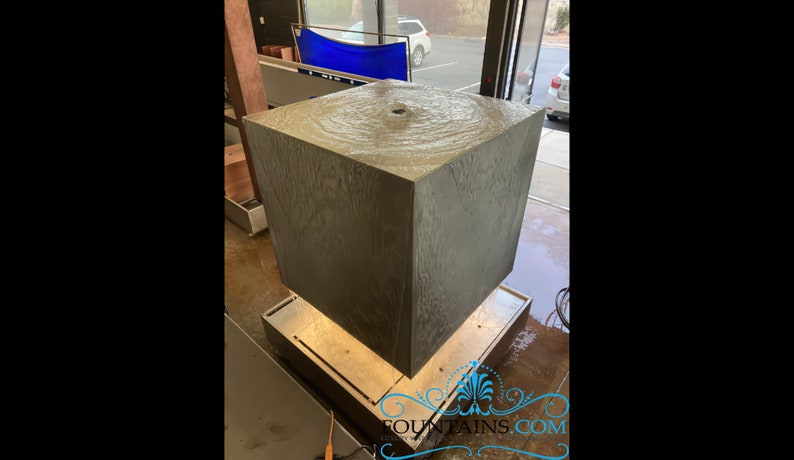 Modern Floating Cube Water Feature - Customizable Indoor/outdoor ...
