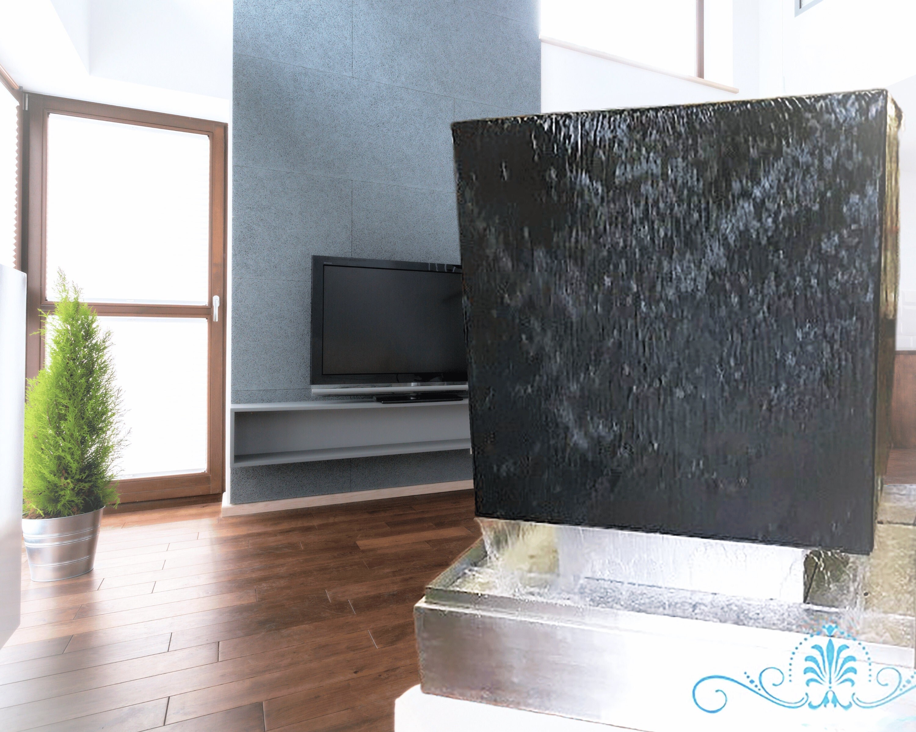 Modern Floating Cube Water Feature Customizable Indoor/outdoor Fountain ...