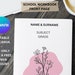 School Book Cover Template , Labels, by Grade, Printable PDF, Digital ...