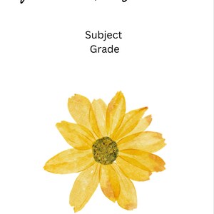 School Book Cover Template , Labels, by Grade, Printable PDF, Digital ...