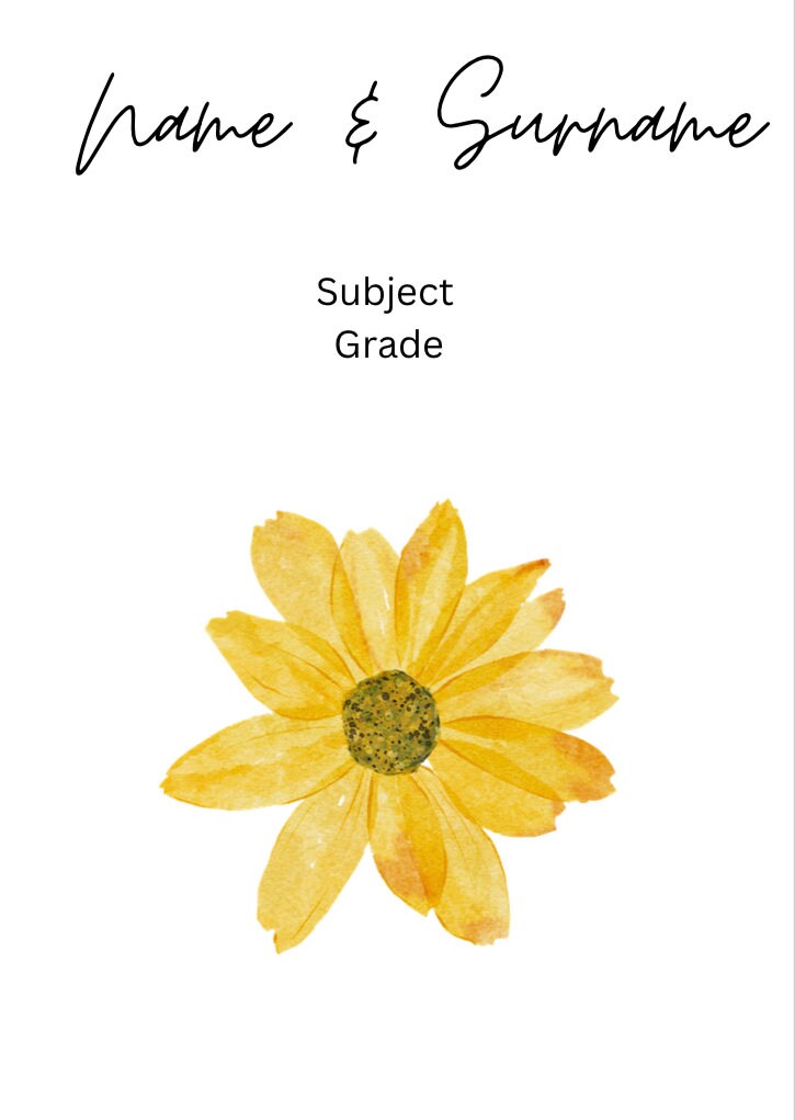 School Book Cover Template , Labels, by Grade, Printable PDF, Digital ...