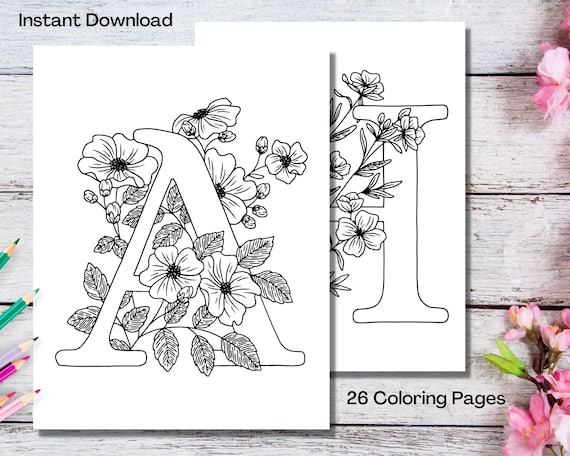 Alphabet Flower Coloring Pages Download And Print For Free