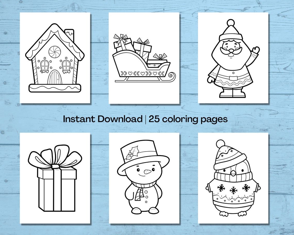 Printable Christmas Coloring Pages for Kids Adult Coloring Christmas ...