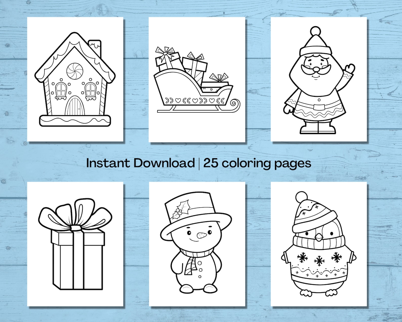 Printable Christmas Coloring Pages for Kids Adult Coloring Christmas ...