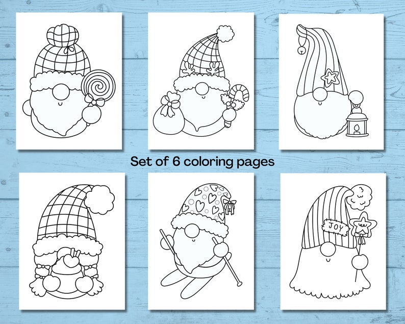 Printable Gnome Coloring Pages for Kids | Adult Coloring | PDF File ...