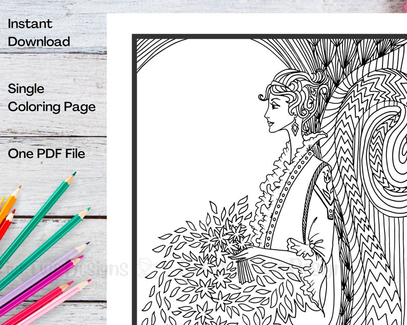 Printable Coloring Page for Adult Coloring Single Coloring Page ...